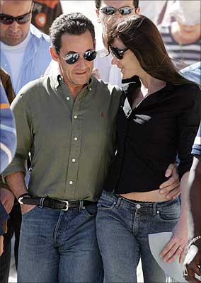 rediff.com slide show: Will a Mrs Sarkozy be visiting India?
